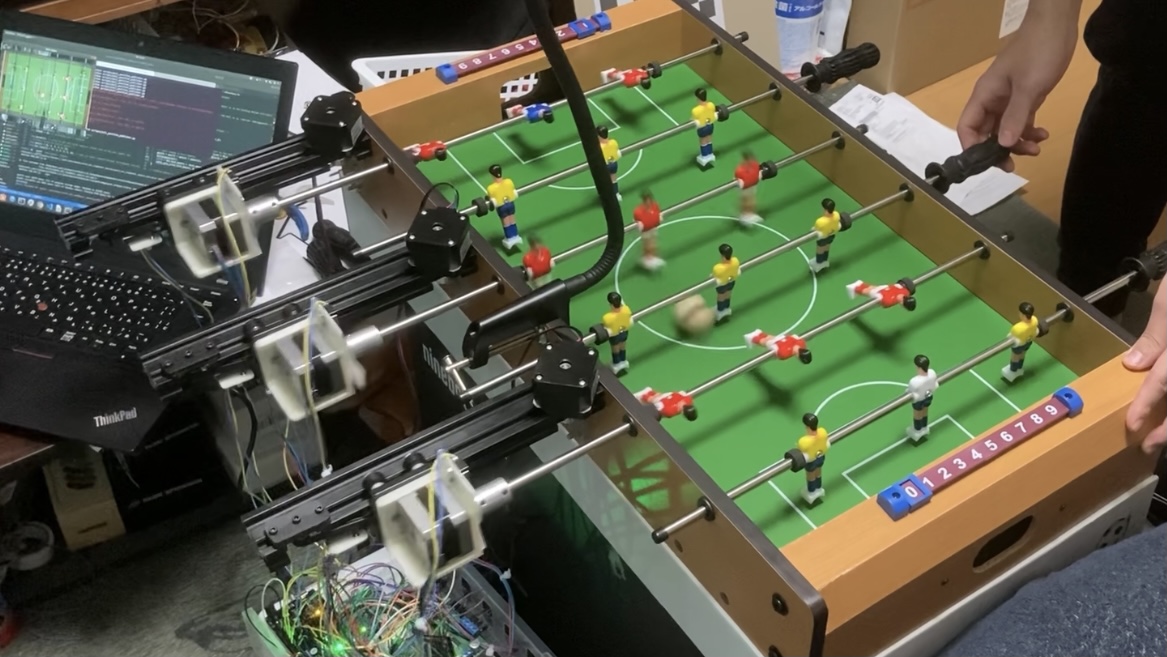 GitHub - ketaro-m/foosball_robot: Vision controlled foosball table robot