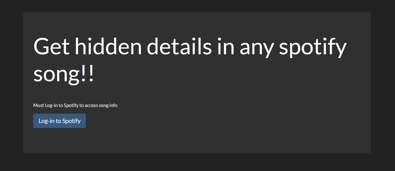 GitHub - kevin-samson/Spotify-song-info-website