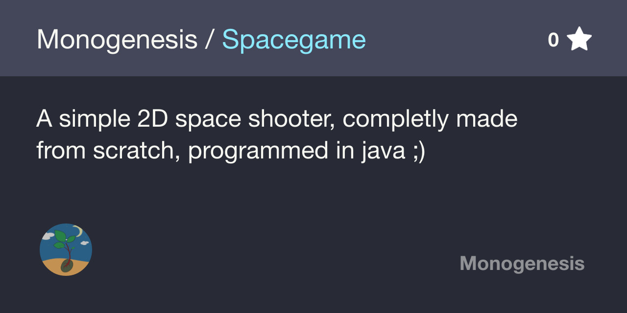 GitHub - Monogenesis/Spacegame: A simple 2D space shooter, completly made from scratch ...