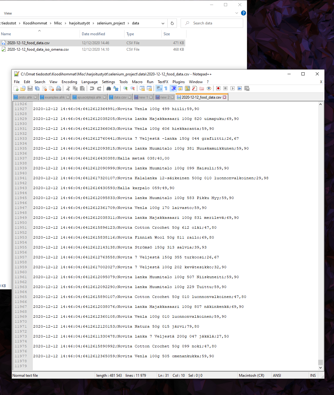 GitHub - rikusoikkeli/web-scrape-kmarket: A web scraping project which maintains a local ...