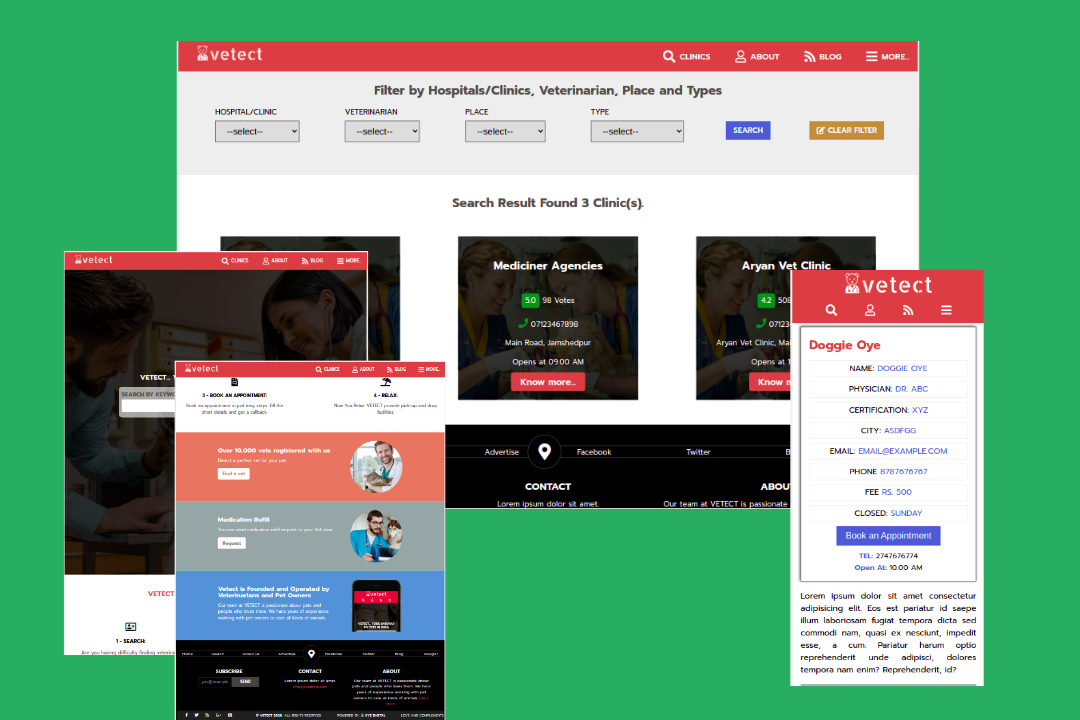 GitHub - KumarAmitt/vetect: A responsive front-end design for the directory of veterinary ...