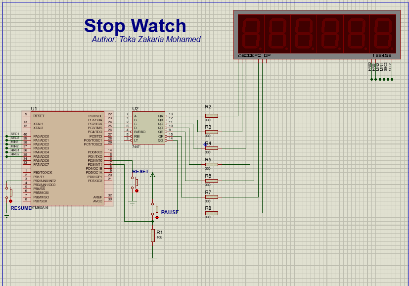 GitHub - Toka-Zakaria/StopWatch: StopWatch based on ATmega16 microcontroller and six 7-Segments ...