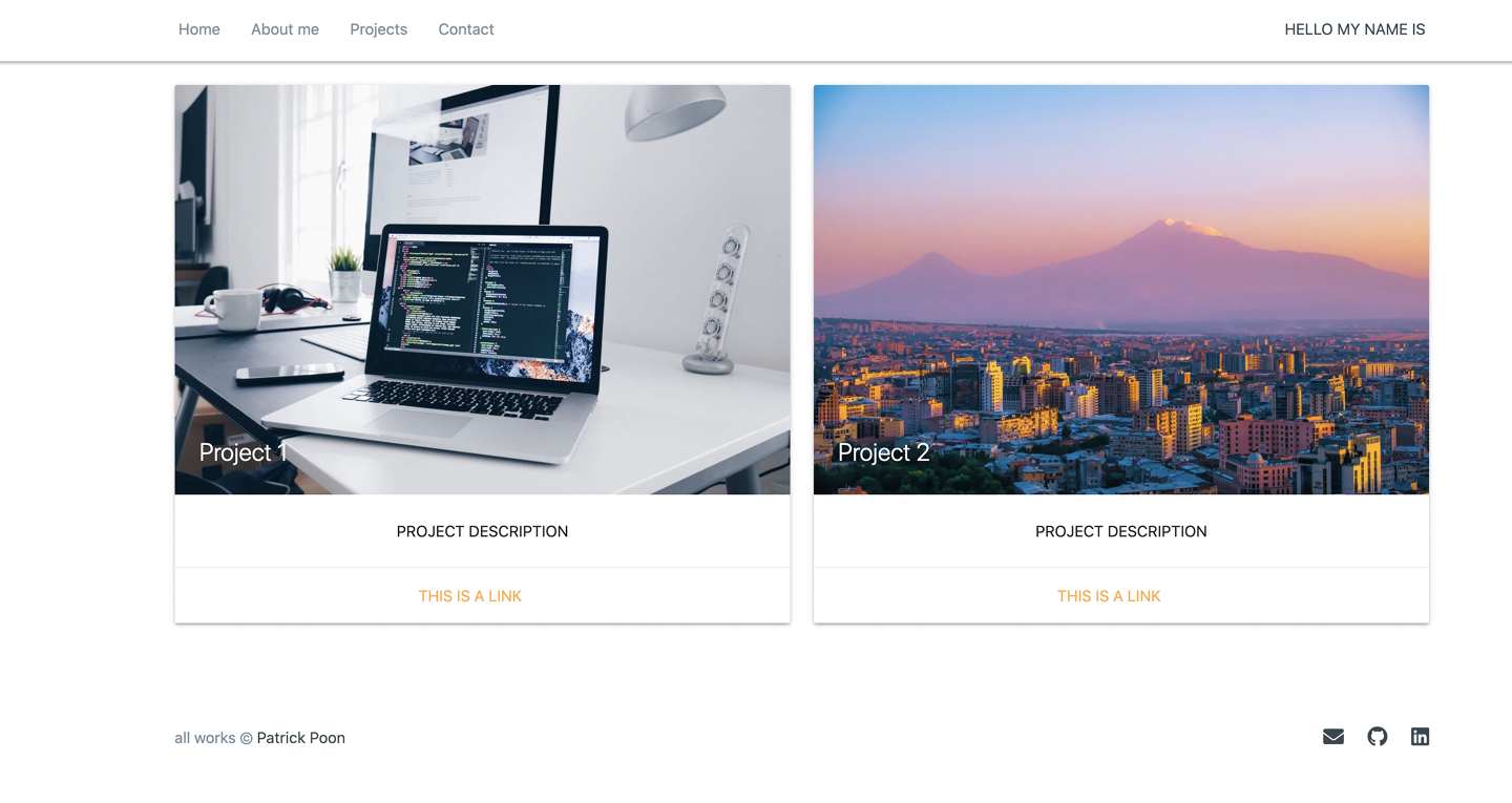 GitHub - ppoon23/Personal-Portfolio-Template: Template of a personal ...