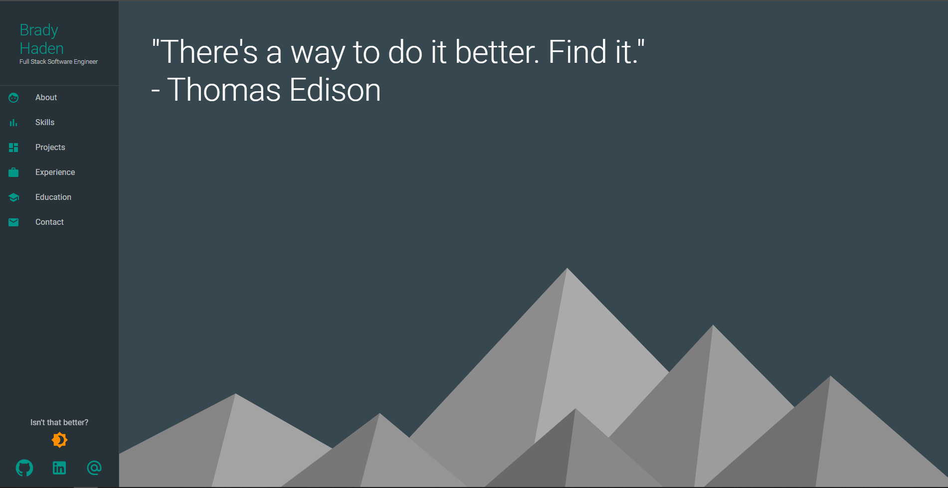 GitHub - bhaden94/react-portfolio: Personal Portfolio made with React ...