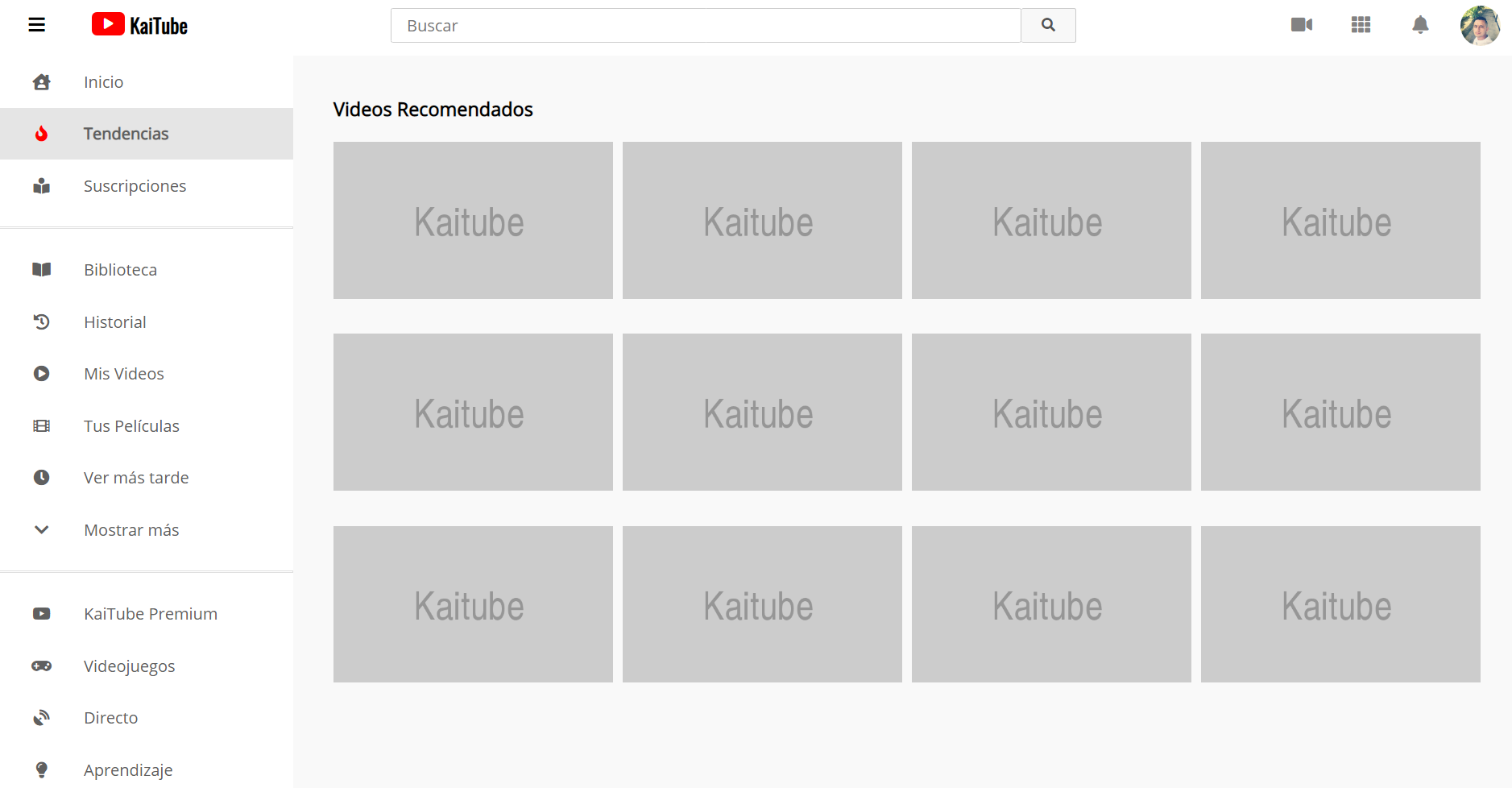 GitHub - AcamilolopezV/Clon-KaiTube: Clon de pagina principal de youtube maquetación basica HTML ...