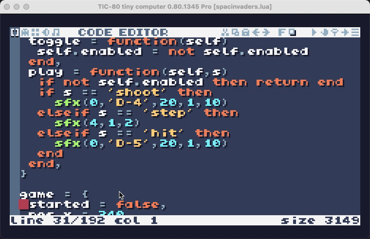 GitHub - rodbv/tic80-spacinvaders