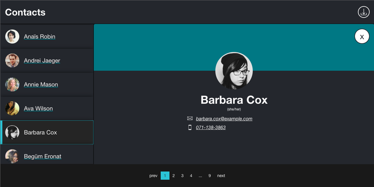 GitHub - rynddk/rolodex: A single page app for a user directory using randomuser.me as an API