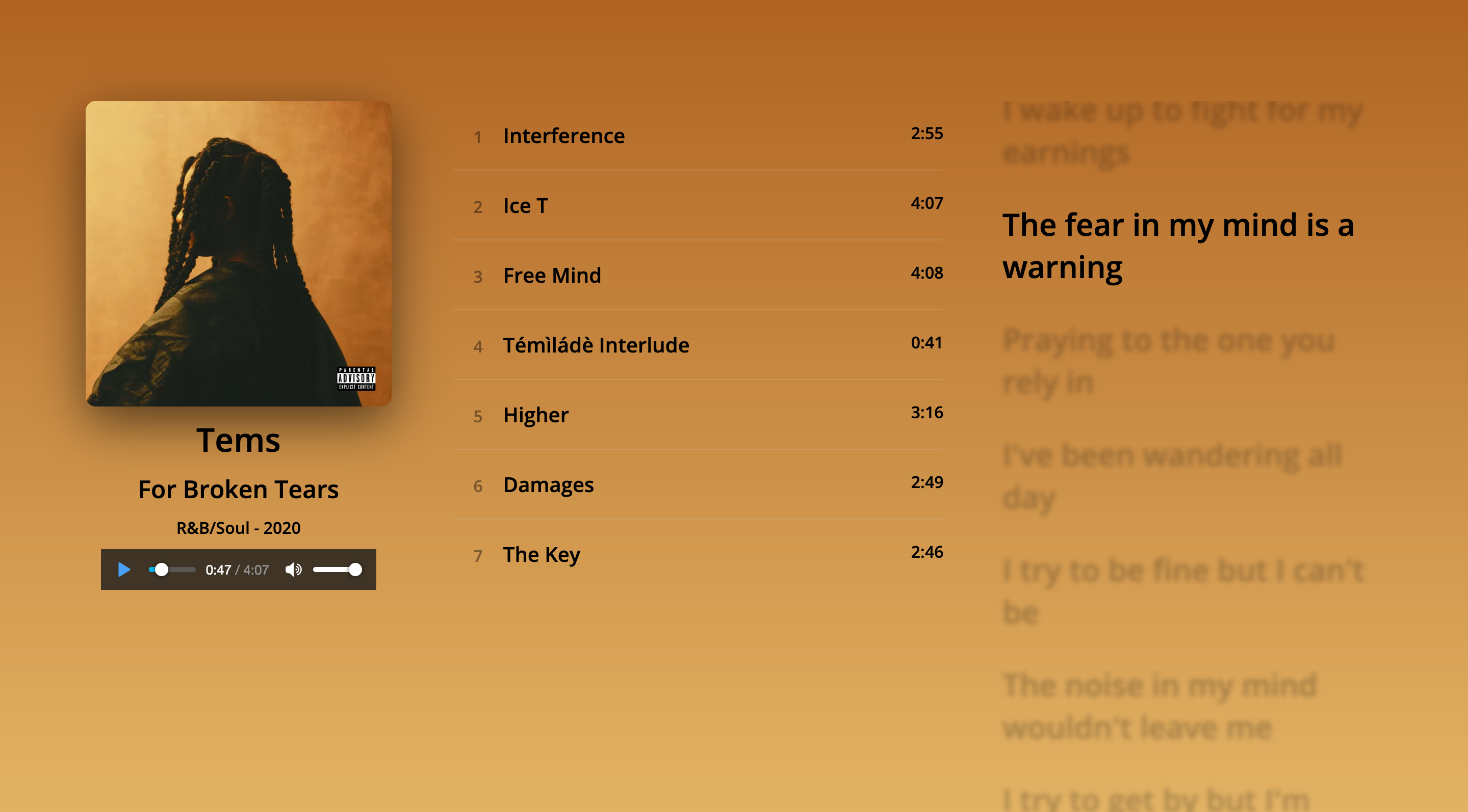 GitHub - zcoderboy/audio-lyrics: UI design for an audio player with ...