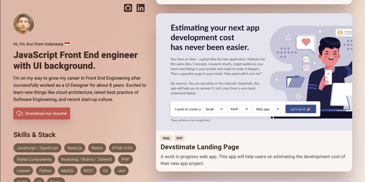 GitHub - arviantodwi/arviantodwi: Hi, I'm Arvi from Indonesia 🇮🇩. A JavaScript Front End ...