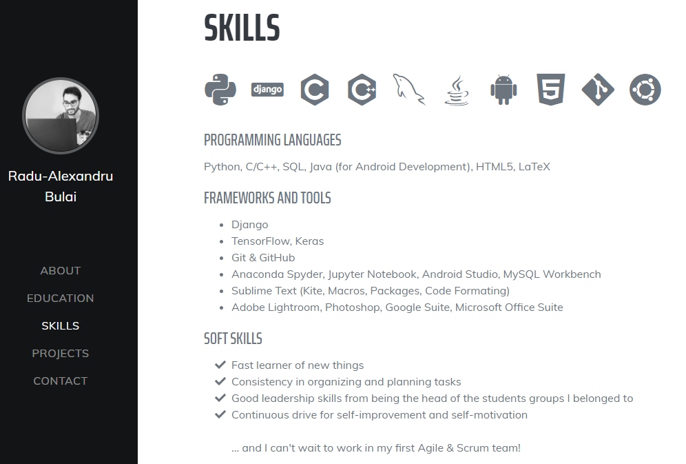 GitHub - radualexandrub/Old-Portfolio: Responsive single-page portfolio ...