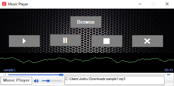 GitHub - JoshuaStarkWallace/Music_Player_App: This is a desktop app ...