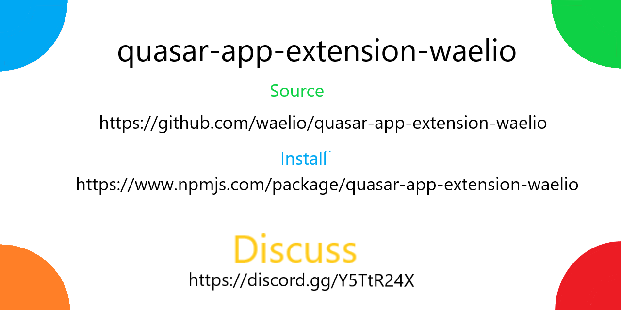 GitHub - waelio/quasar-app-extension-waelio: Waelio Sites