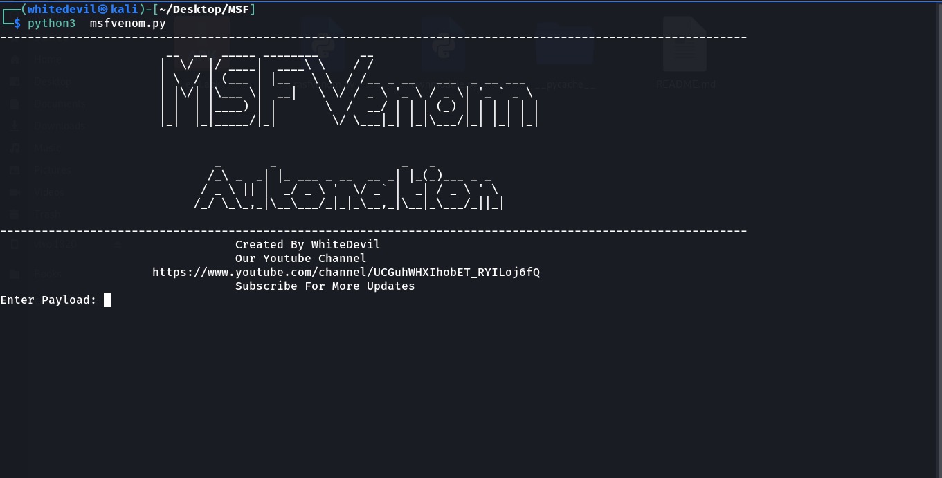 GitHub - wh1t3d3v1l/MsfVenom-Automation: MsfVenom Automation A Simple Automation Tool That Made ...