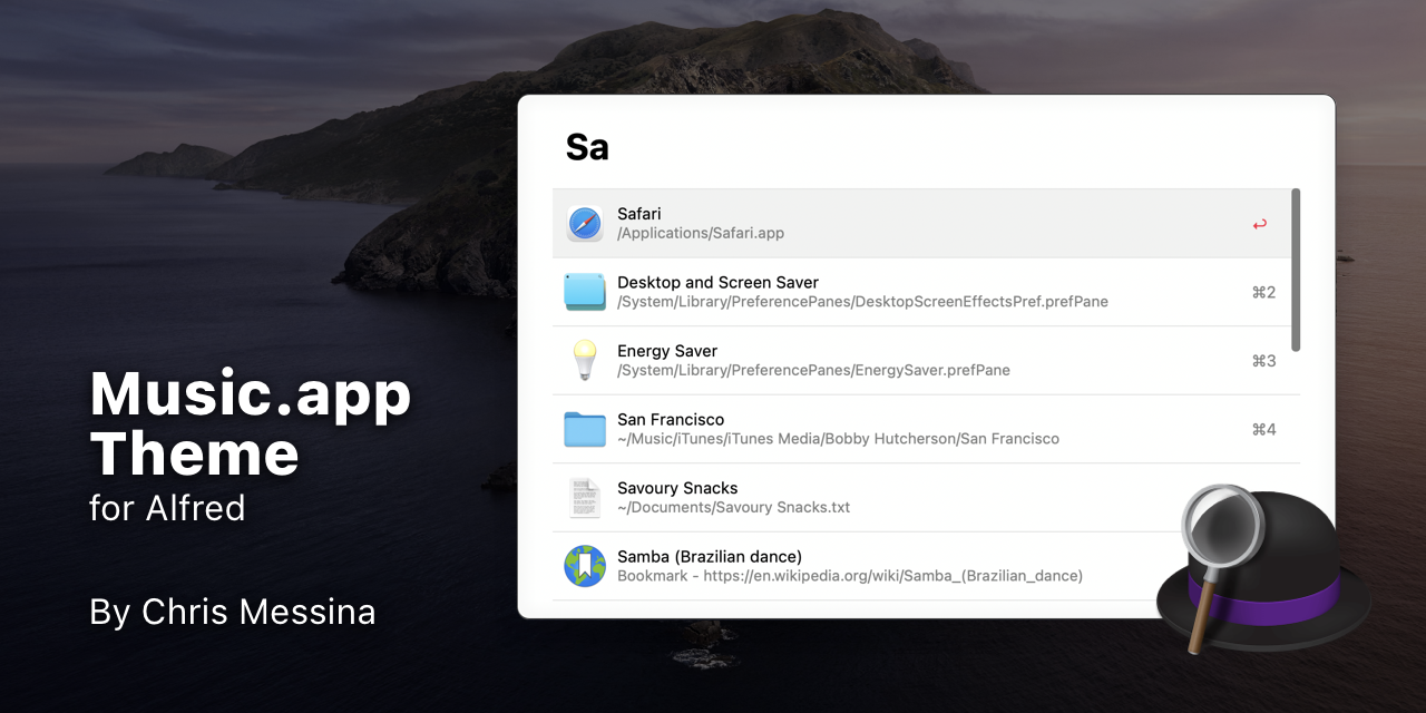 GitHub - chrismessina/alfred-theme-music: An Alfred Theme inspired by ...