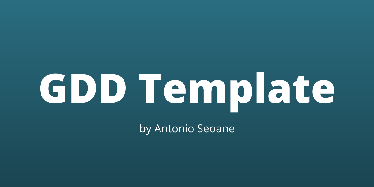GitHub - antonioseoane/GDDTemplate