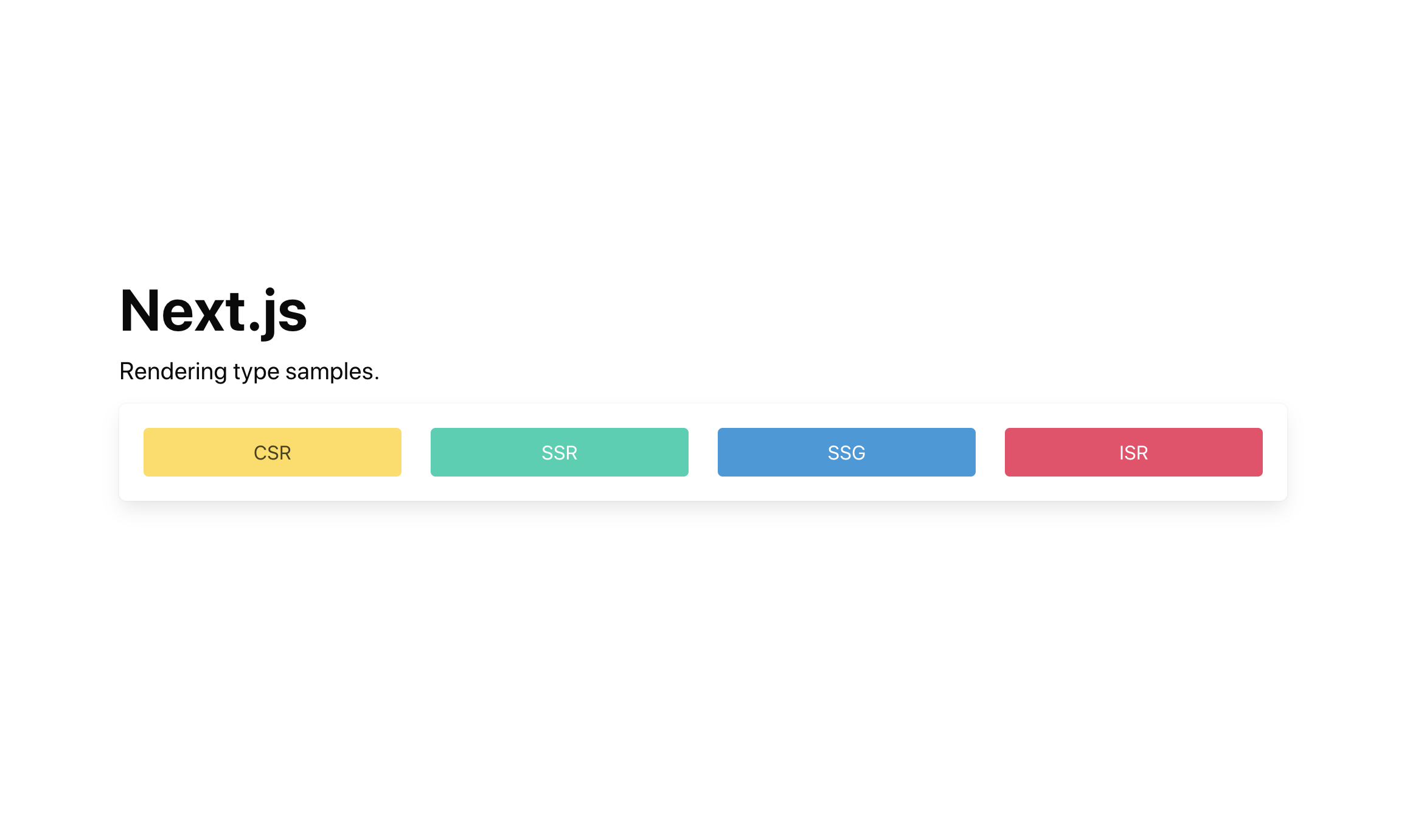GitHub - kawamataryo/next-js-rendering-type-sample: Next.js rendering ...