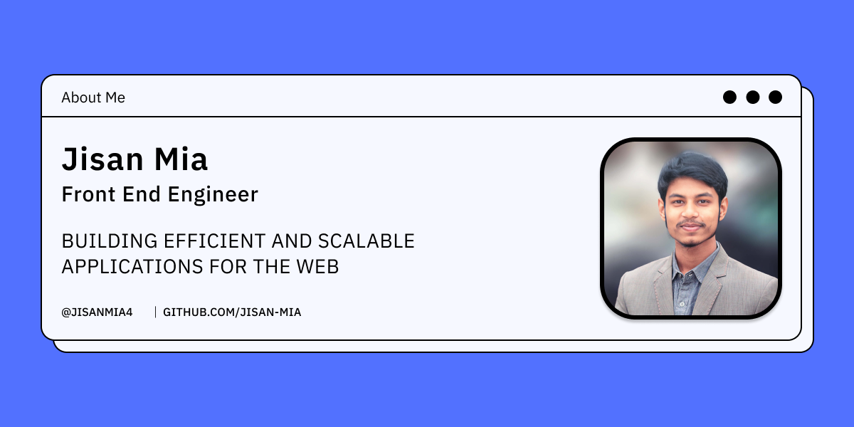 GitHub - Jisan-mia/Jisan-mia: Jisan Mia's github profile.