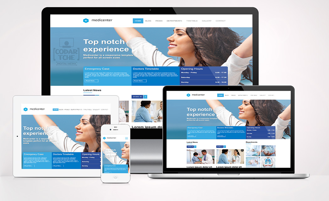 GitHub - gibadalcin/medicenter: Responsive website main page template. Developed in Html5 ,Css3 ...