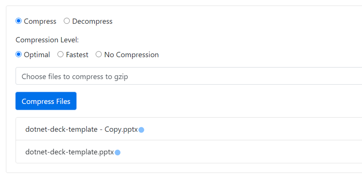 GitHub - Swimburger/BlazorDeCompressor: This tool can compress and ...