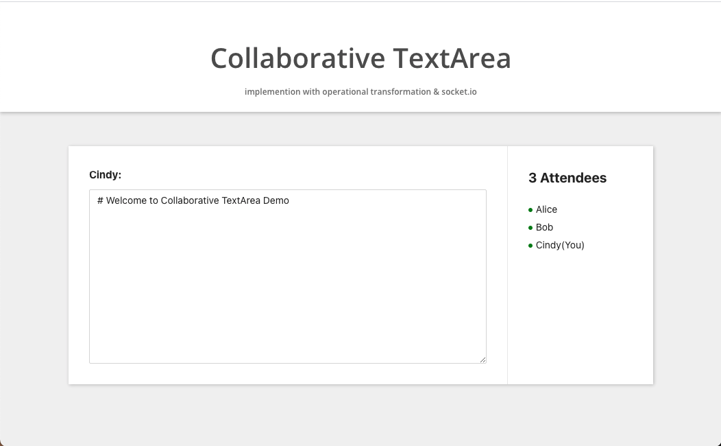 GitHub - GarinZ/collaborative-textarea: textarea supports collaborative ...