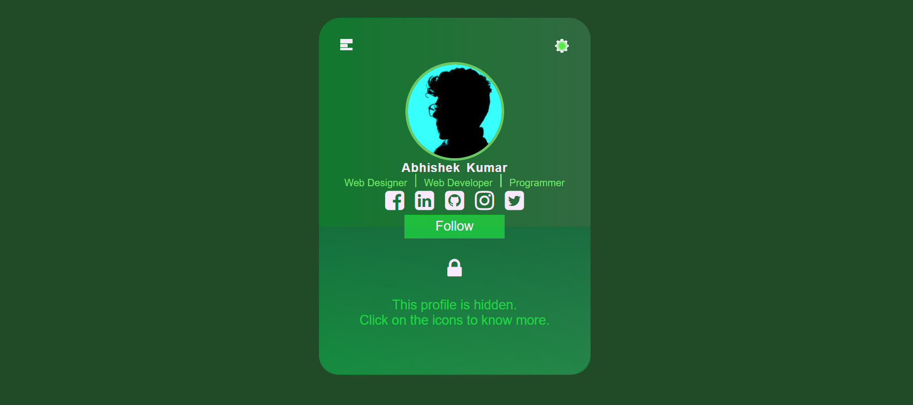 GitHub - abkumar9677/profile-card2: Created with StackBlitz ⚡️