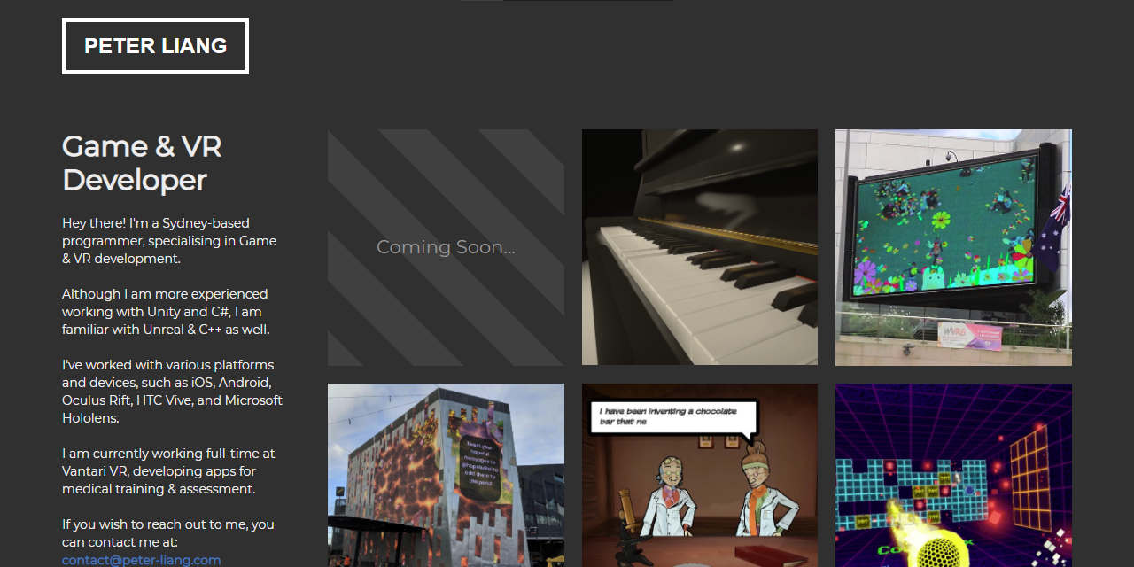 Github Catdevpete Peter Liang Website