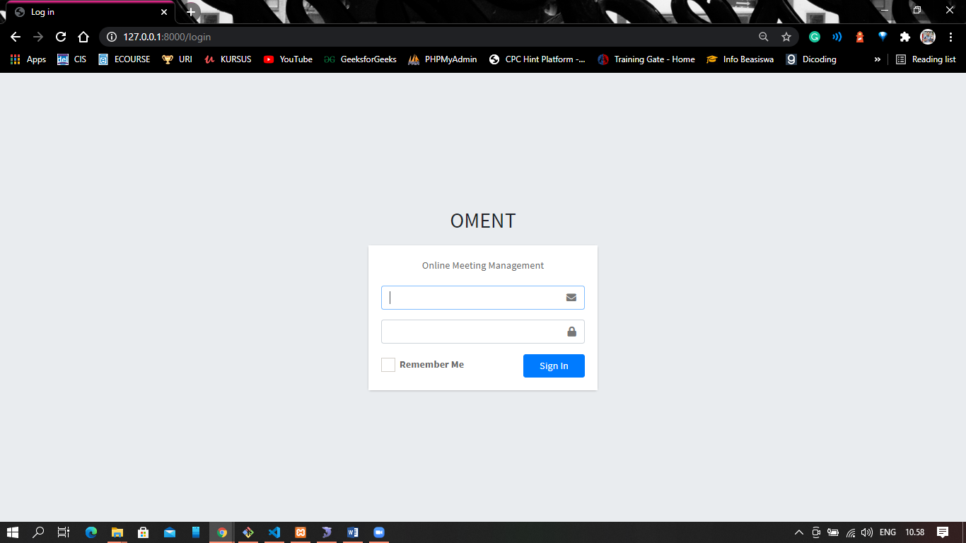 GitHub - drikdrick/OMENT: Online Meeting Management System with Laravel 8