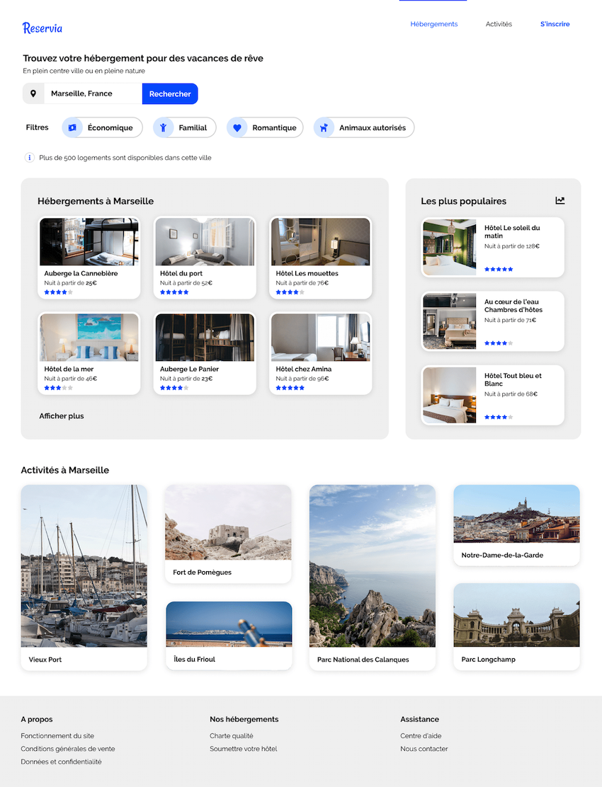GitHub - ManonMci/Reservia: Projet front-end du parcours "Développeur ...