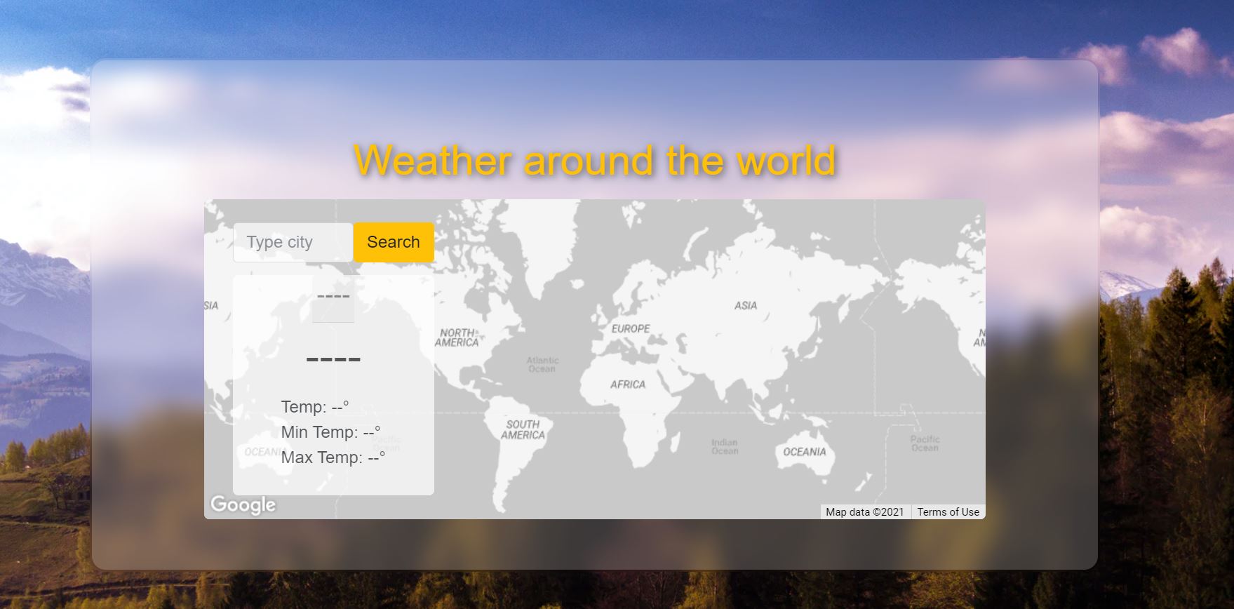 GitHub - Ywette/weatherAppMap: weather application with cities on the map