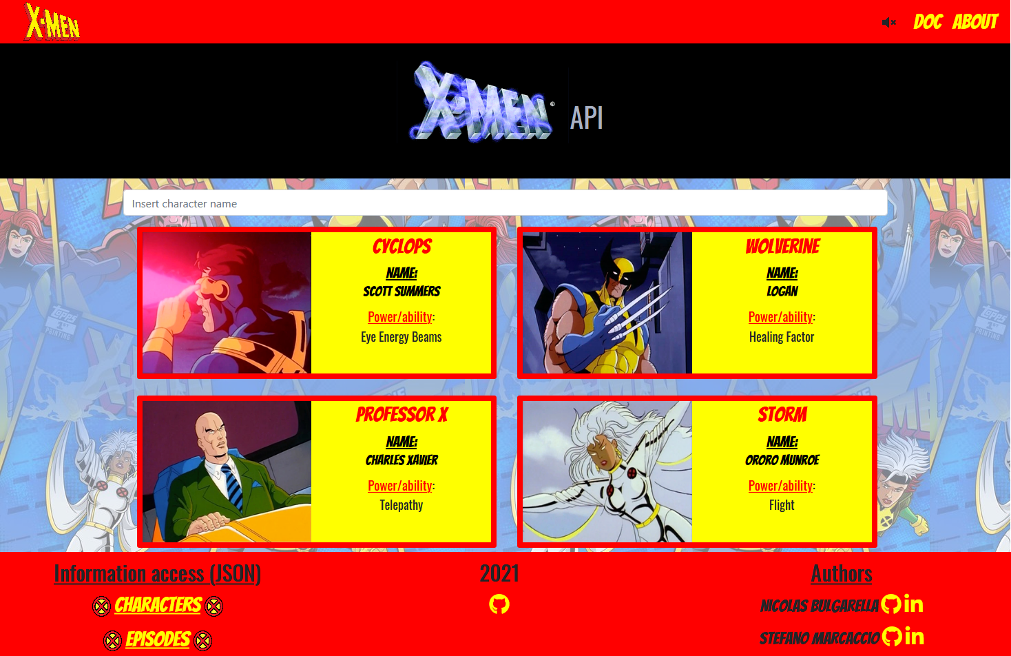 GitHub - bulga138/x-men-animated-series-api: X-Men animated series ...
