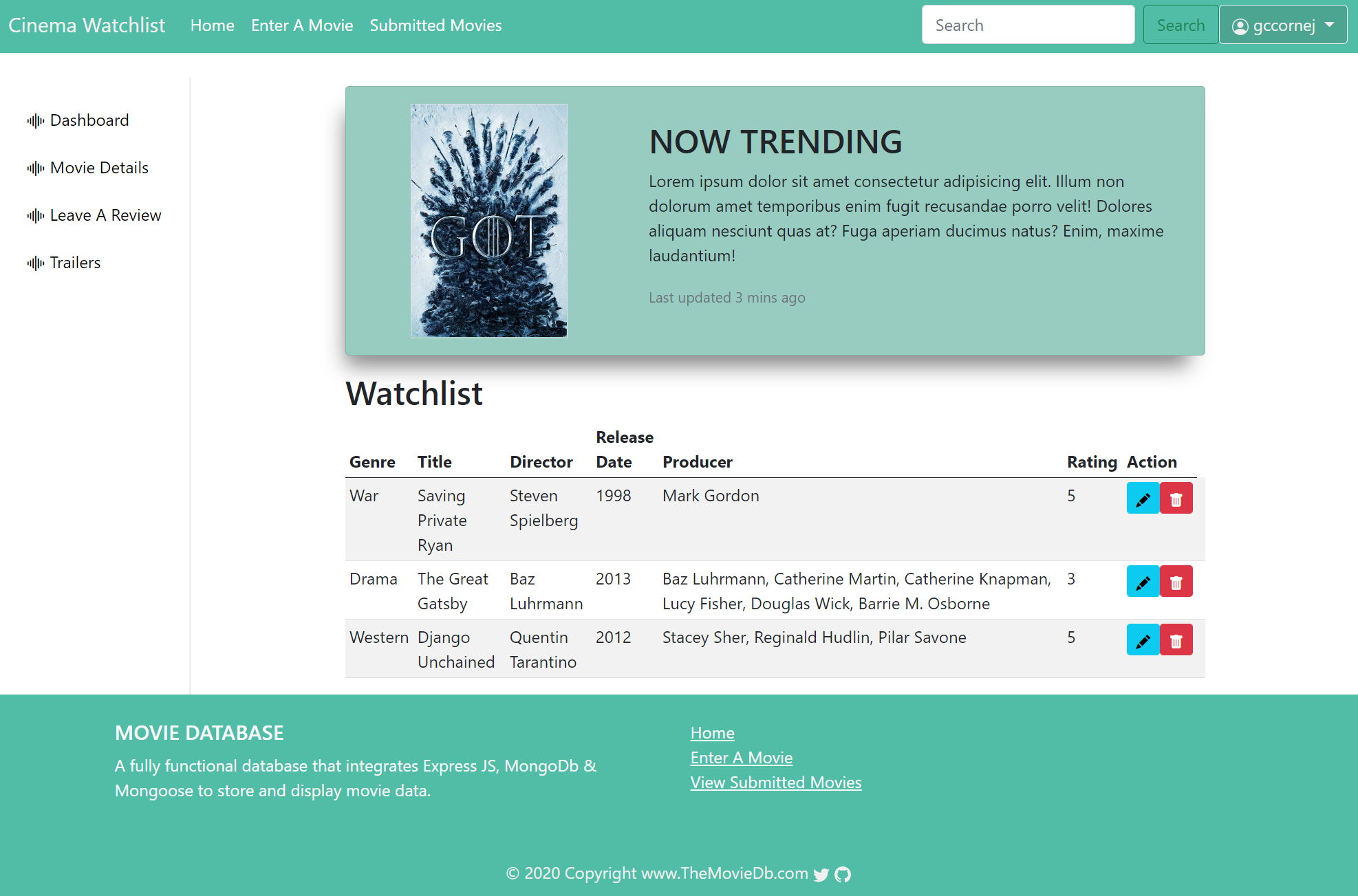 GitHub - gccornejo441/Cinema_Watchlist: A movie database for films that ...