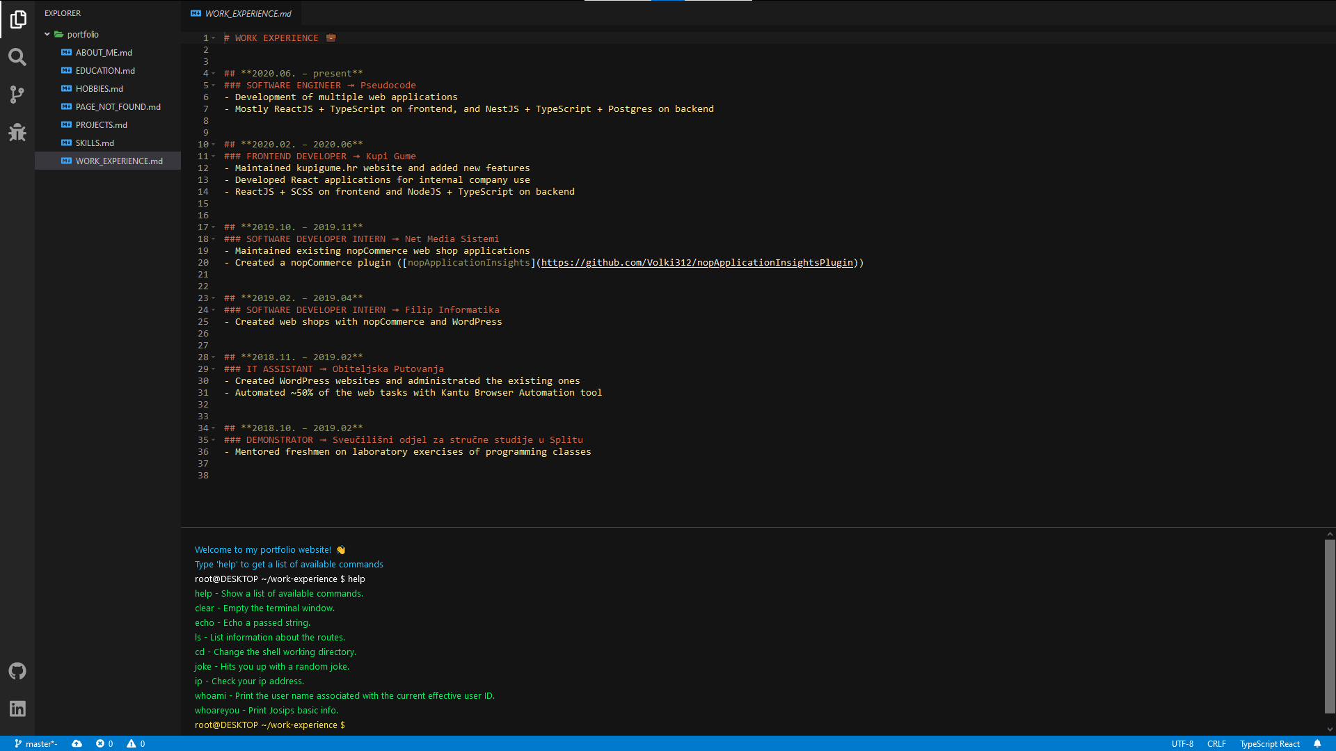 GitHub - Volki312/portfolio: Just another personal portfolio project ...