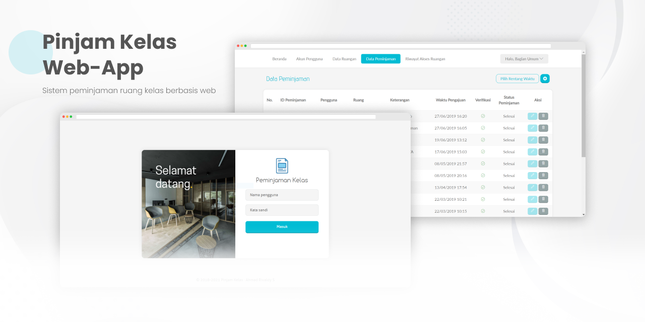 GitHub - rivaldys/pinjam-kelas: Sistem peminjaman ruang kelas berbasis web yang dapat digunakan ...