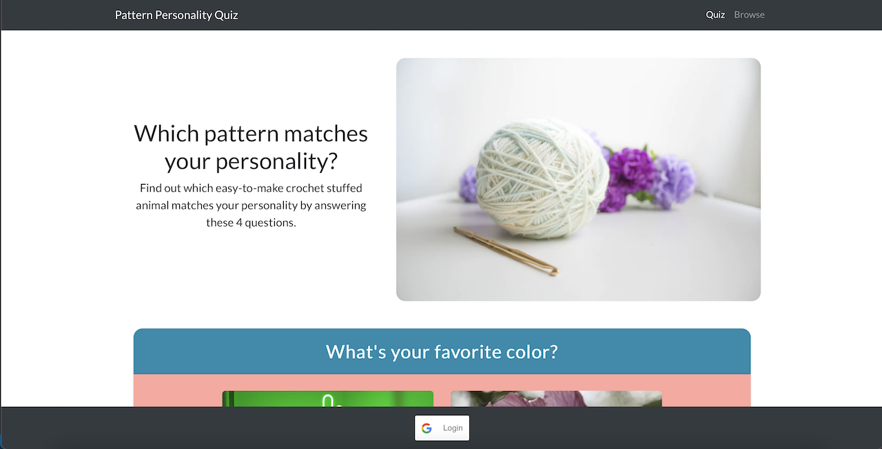 GitHub - adrianlindell/pattern-personality-quiz: React web app to match ...