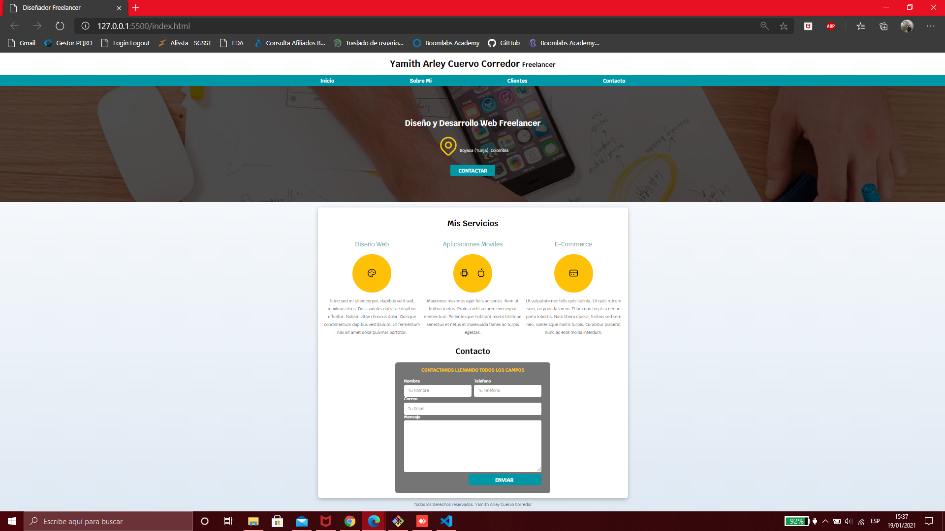 GitHub - YACUERVO/proyectoWebPersonal: Pagina web para realizar una web ...