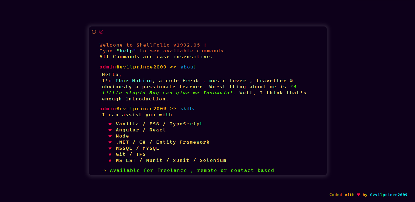 GitHub - evilprince2009/evilprince2009.github.io: Terminal style ...