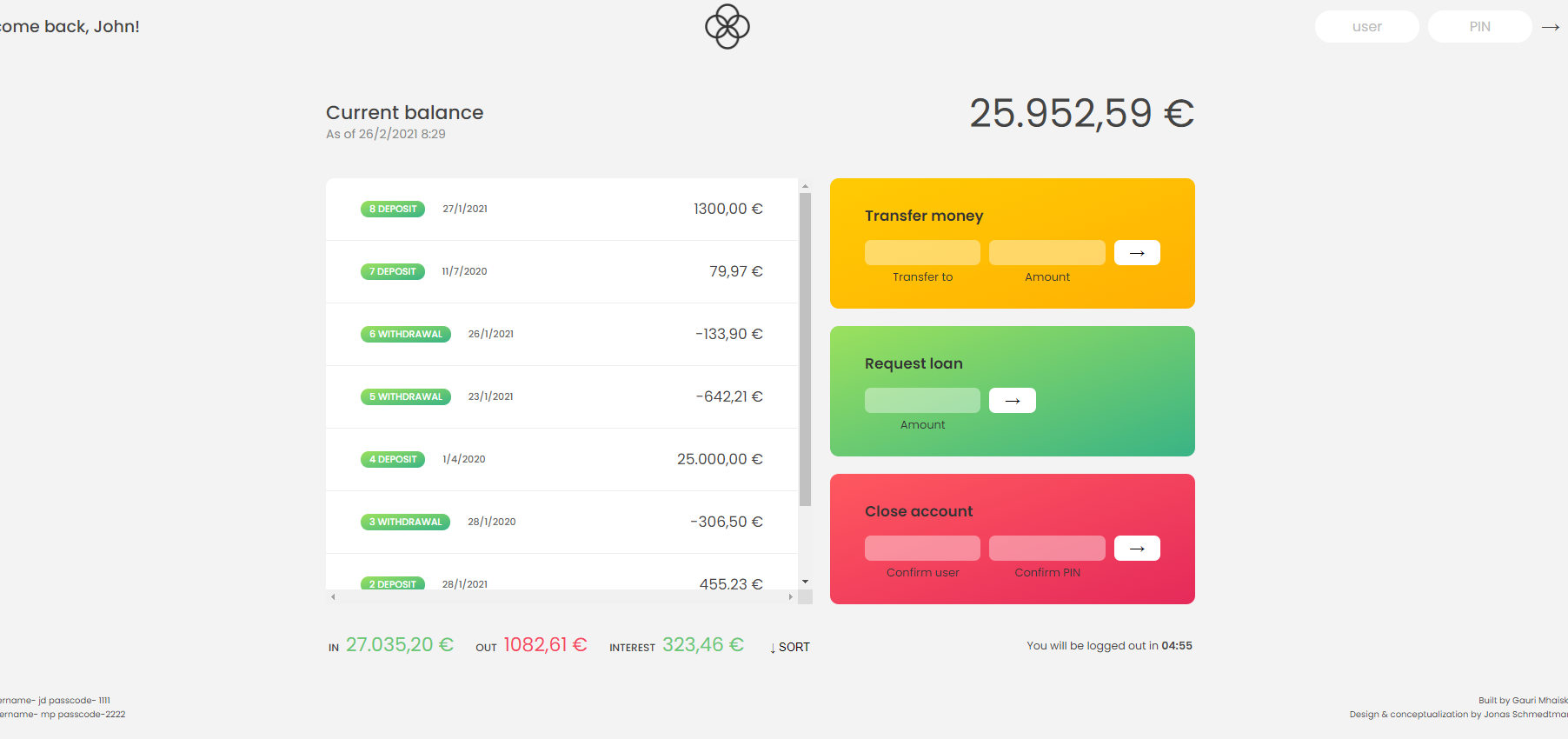 GitHub - Ann-pixel/bankIt-portfolio: A 2 account banking app build with VanillaJS to get a ...