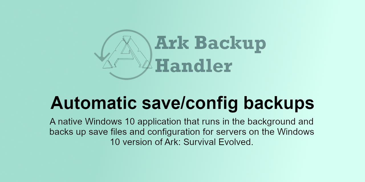 GitHub - Sharks-Interactive/Ark-Backup-Handler: 💻 App for automatic ...