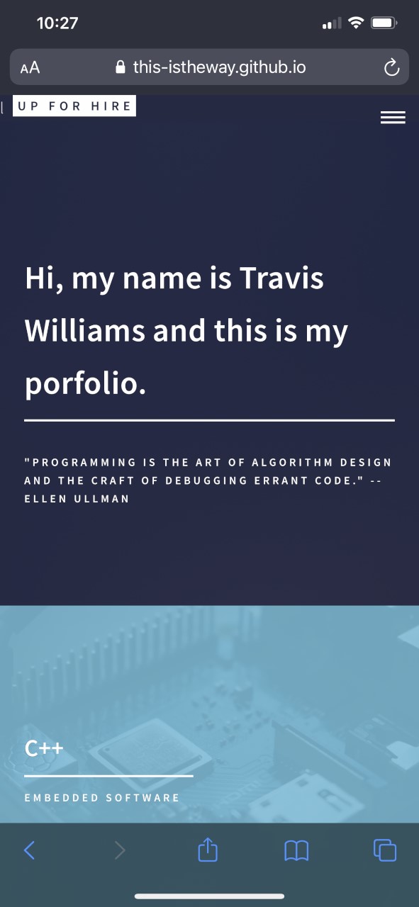 GitHub - this-istheway/Travis-Portfolio: This is my Portfolio site a ...