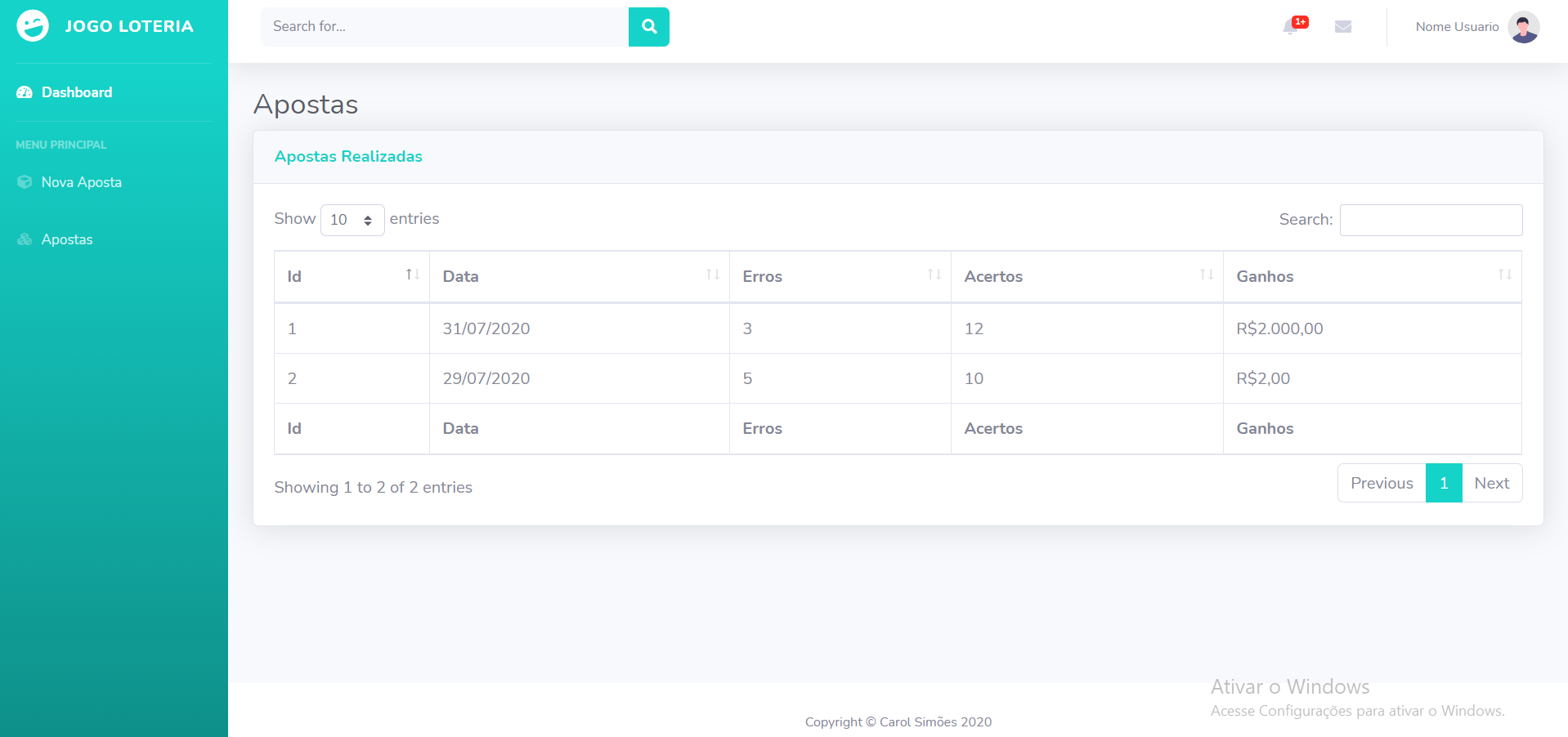 GitHub - carolsimoes/jogo-loteria-java-web