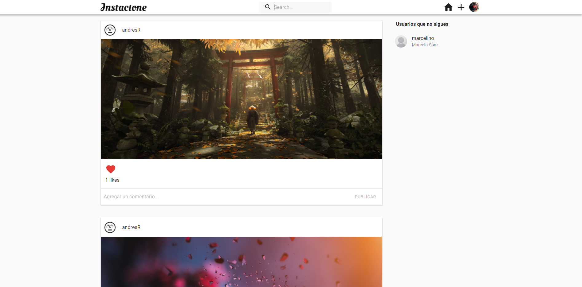 GitHub - WilferSalas/instaclone-client: Front-end del clone de Instagram hecho con React ...