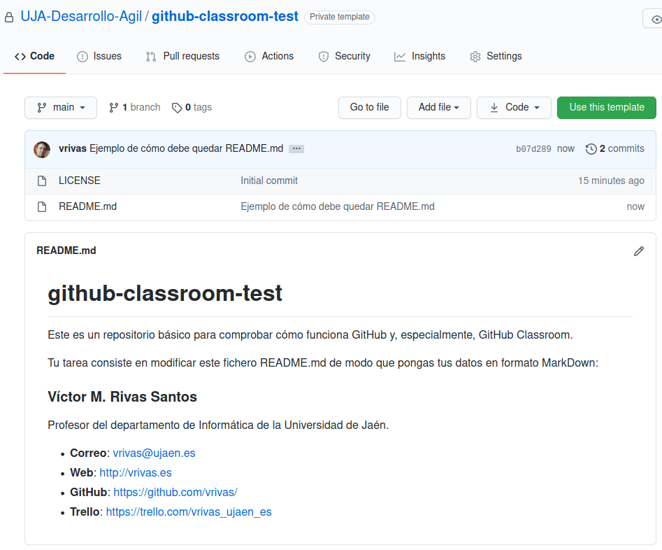 GitHub - UJA-Desarrollo-Agil/plantilla-practica-1: Repositorio básico para comprobar cómo ...