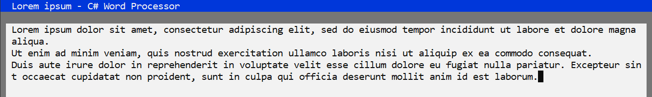 GitHub - richard-oden/csharp-word-processor: A console-based word ...