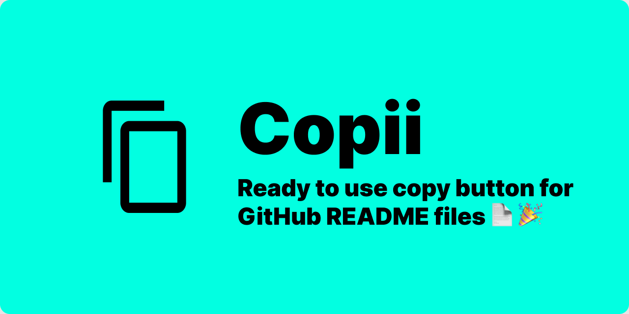 GitHub - lalit2005/copii: Copy button for GitHub Readme files 🎉 🎉 🎉 Ready to use