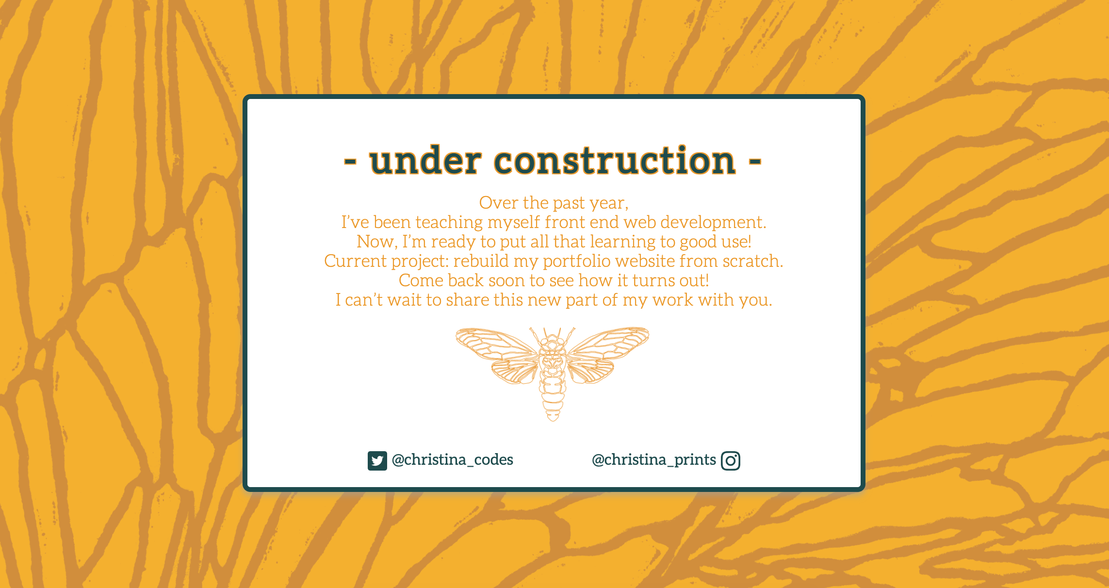 Github Christinagiancola Under Construction Page Temporary Landing