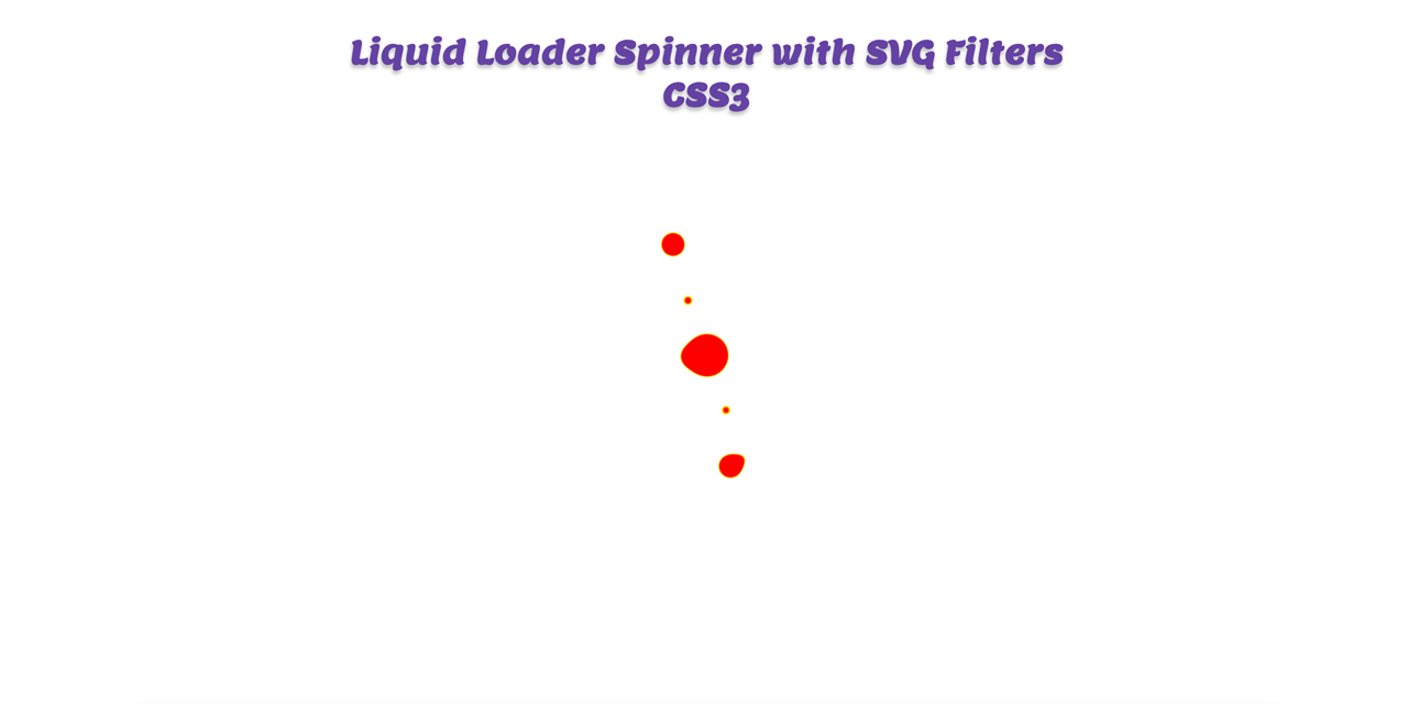 Github Pwl777css3 Liquid Loader Spinner With Svg Filters This Is Part Of A Series Of Css3