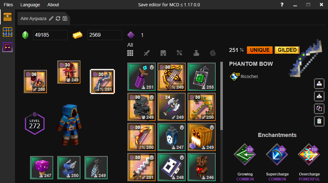 GitHub - MatthieuLepers/mcd-save-editor: Minecraft: Dungeons Save ...