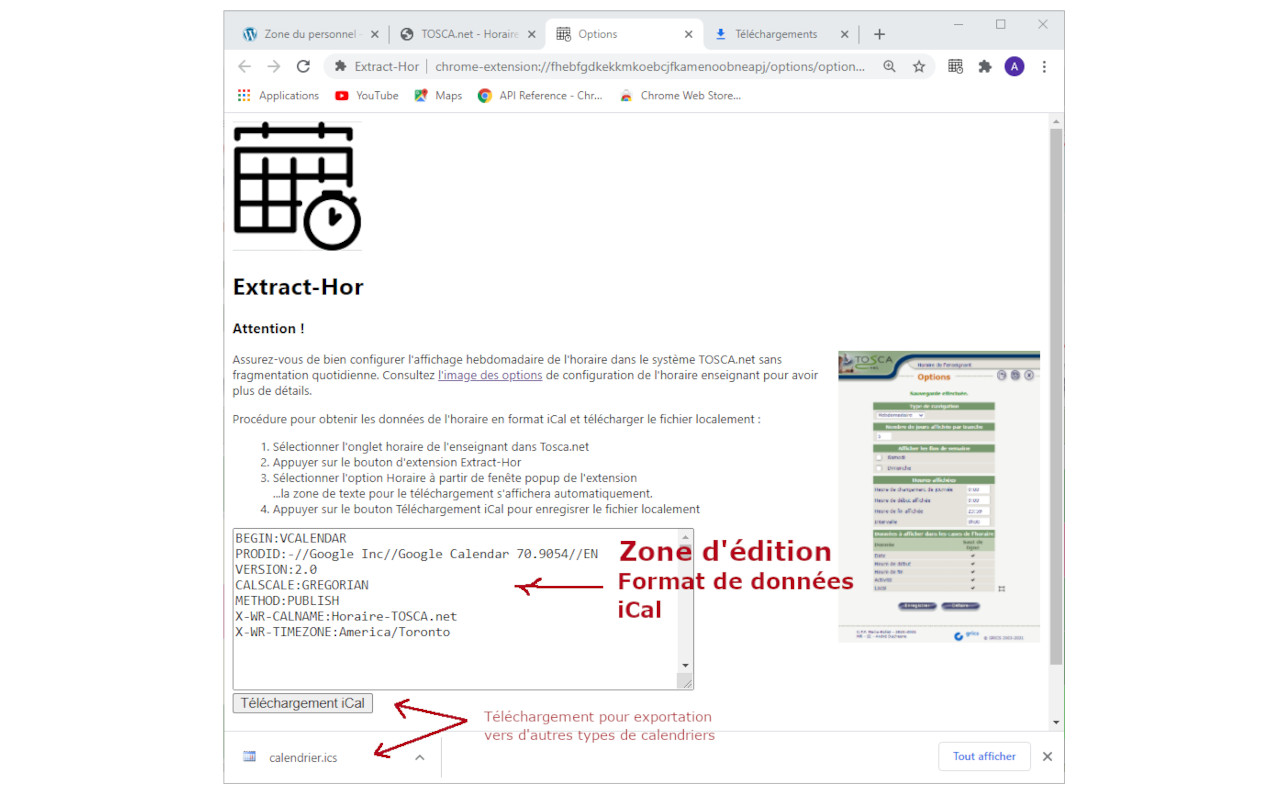 GitHub - extract-hor/extract-hor: Projet extension Chrome pour l'extracte de l'horaire ...