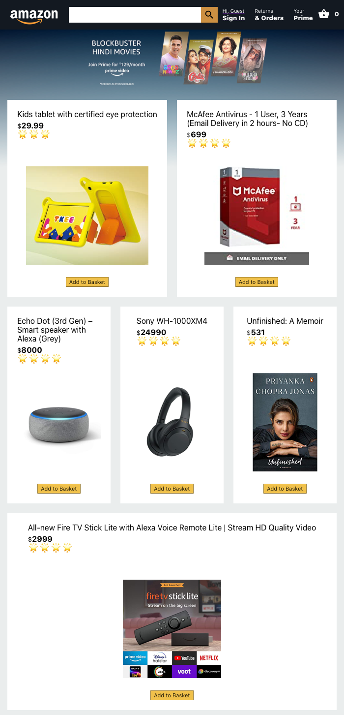 Github Shanuv000amazon Clone The Amazon Clone Is A Reactjs Based Ecommerce Website With 
