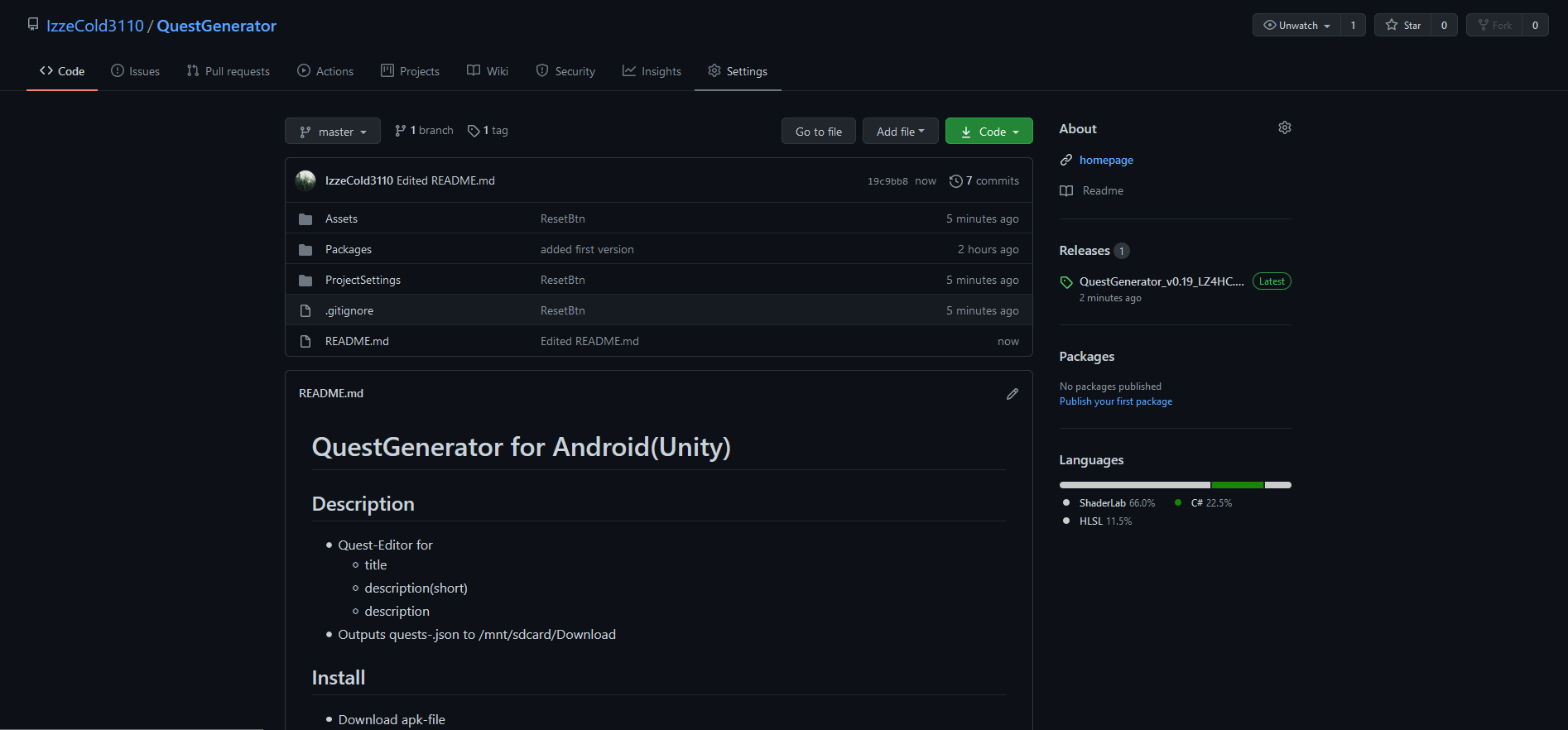 GitHub - IzzeCold3110/QuestGenerator